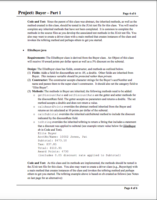 Project: Buyer - Part 1 Page 1 of 6 Deliverables Your | Chegg.com