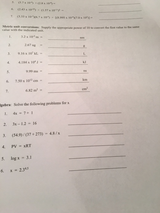 Solved Supply the appropriate power of 10 to convert the | Chegg.com