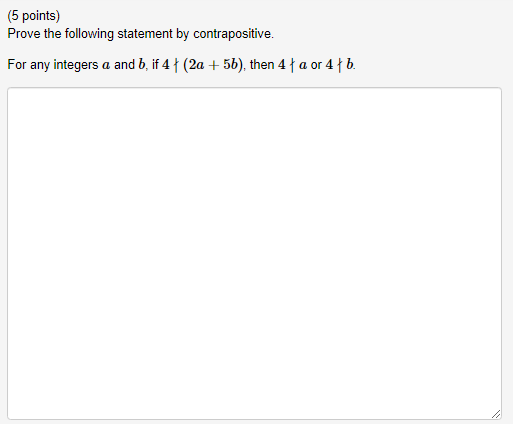 Solved a (1 point) Prove the following statement by | Chegg.com