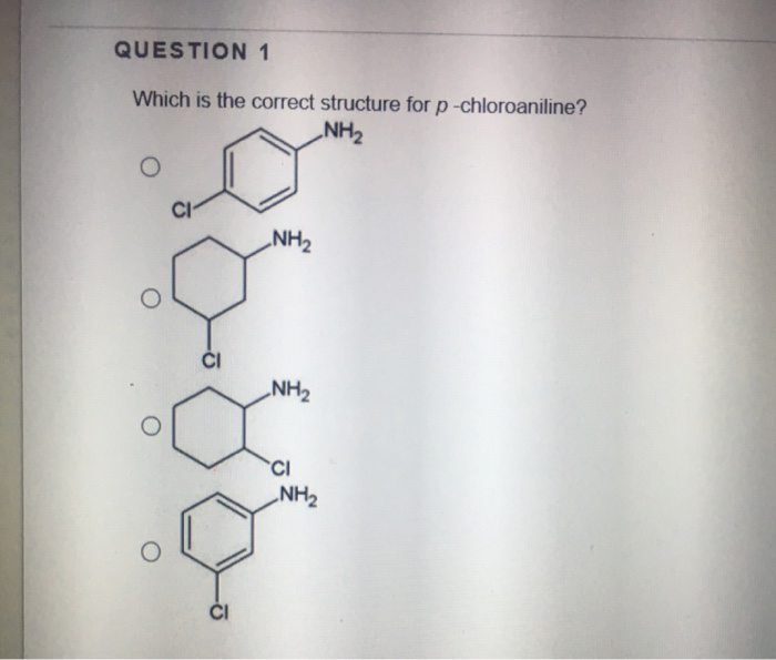 Solved QUESTION 1 Which is the correct structure for p | Chegg.com