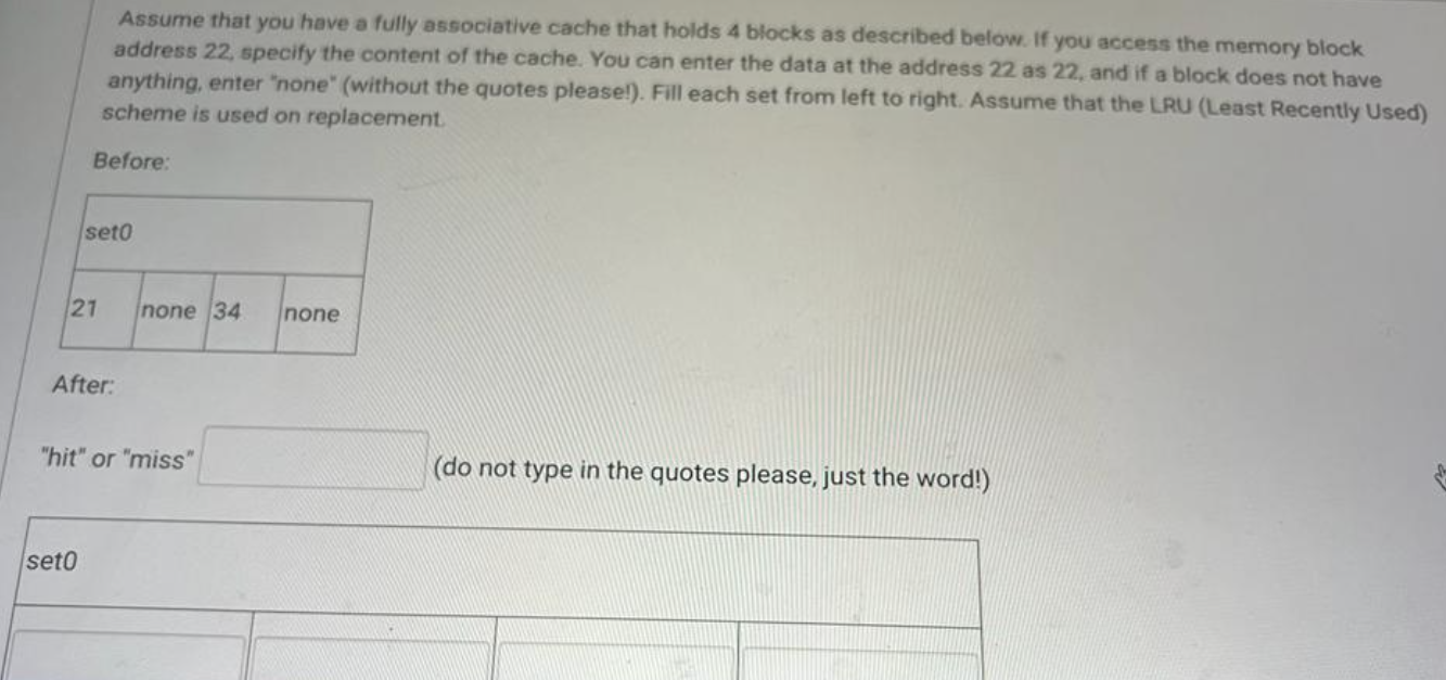 Solved Assume that you have a fully associative cache that | Chegg.com