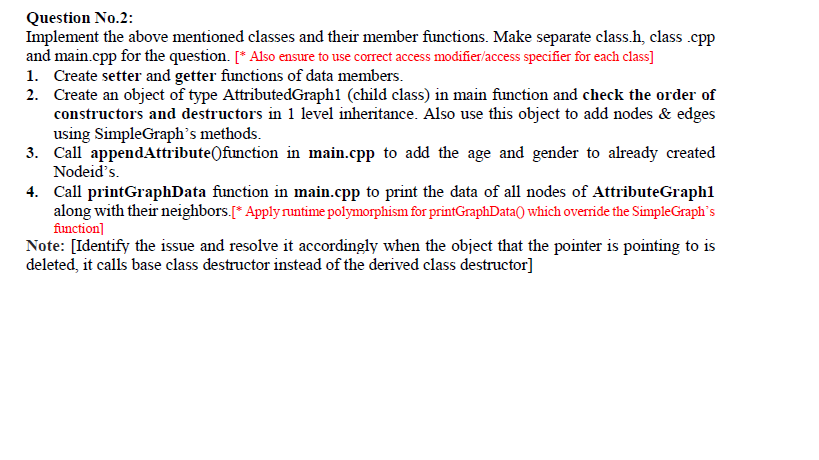 Solved Attributed Graph 1 Single Inheritance Parent Class | Chegg.com