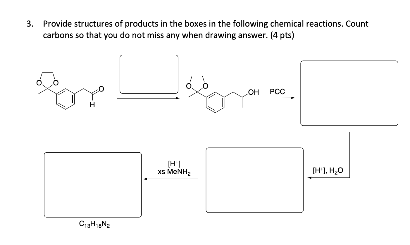 Solved Provide structures of products in the boxes in the | Chegg.com