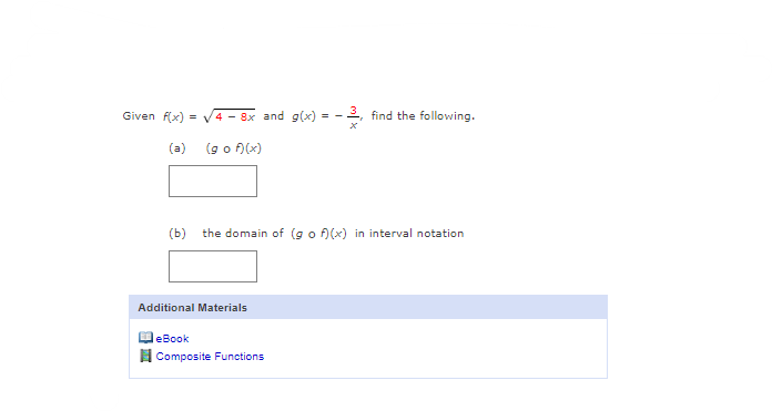 Solved Given F X 4−8x And G X −x3 Find The Following A
