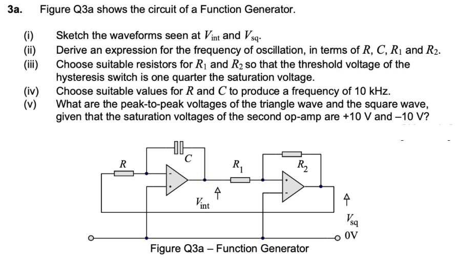 Solved 3a. Figure Q3a shows the circuit of a Function | Chegg.com