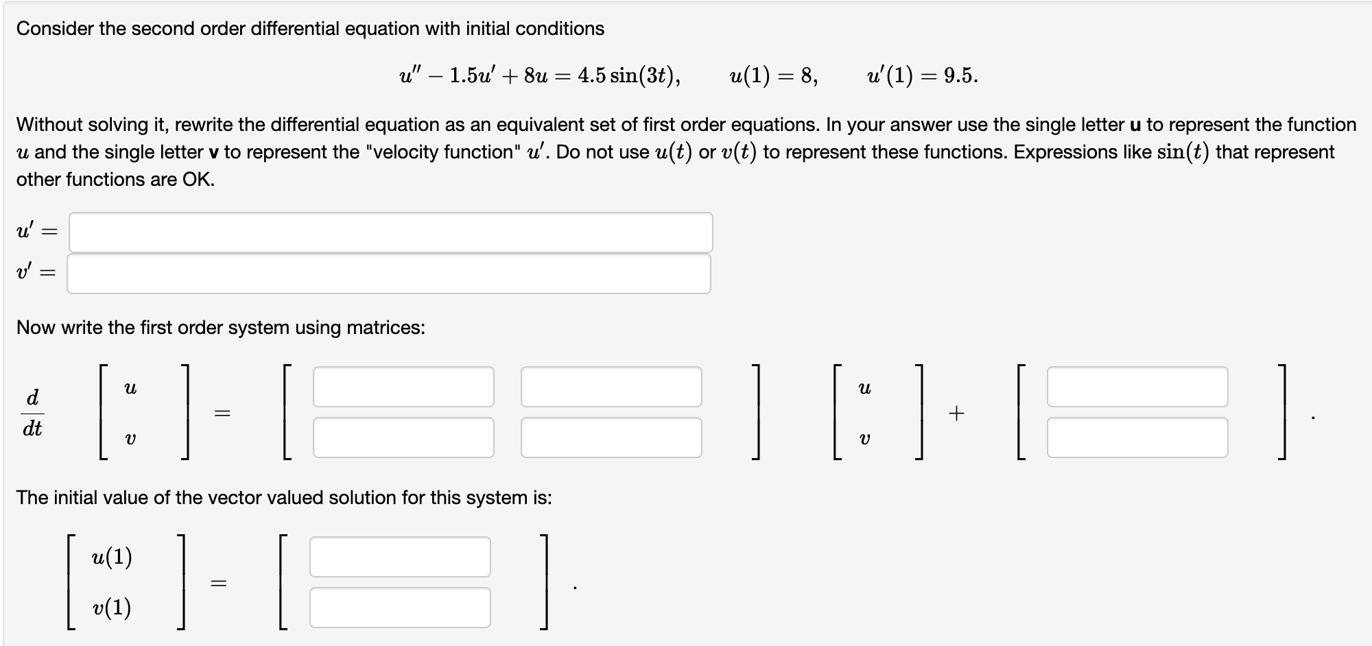 Solved Consider the second order differential equation with | Chegg.com