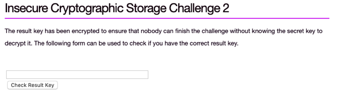Insecure Cryptographic Storage Challenge 2 The result | Chegg.com