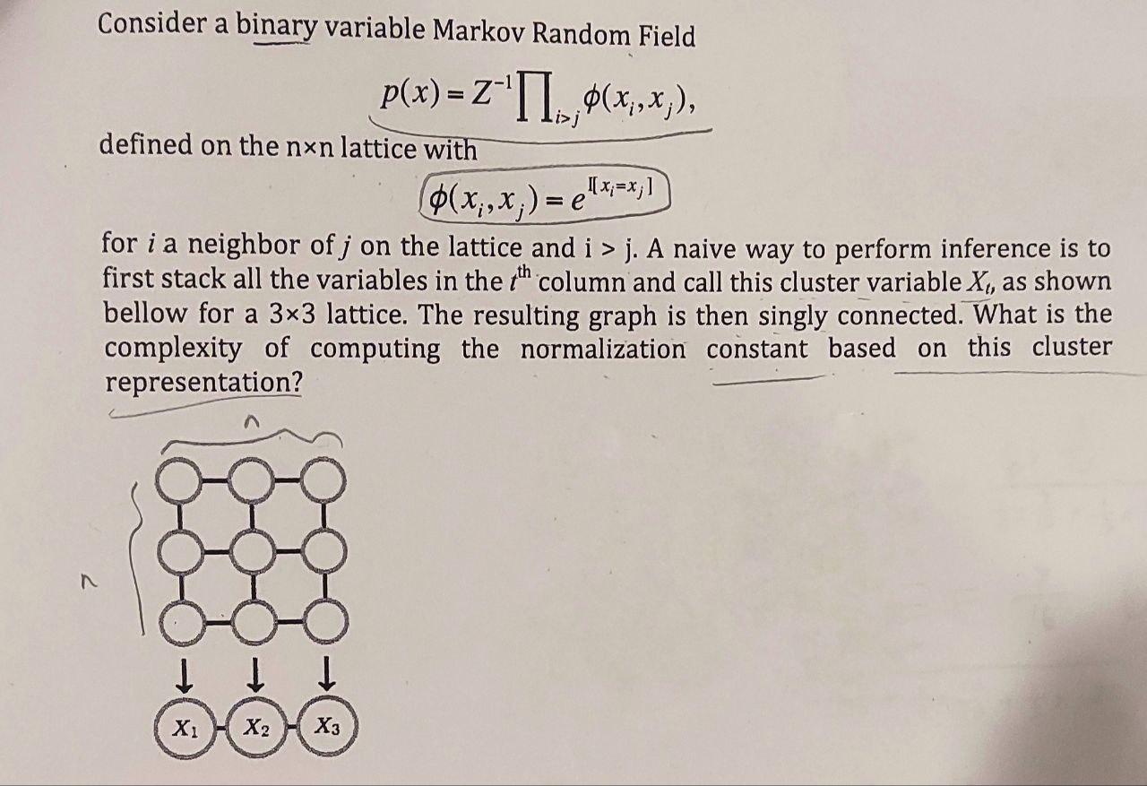 Solved Consider a binary variable Markov Random Field | Chegg.com Solved Consider a binary variable Markov Random Field | Chegg.com