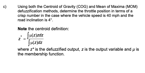 Solved A simple fuzzy rule-based system is used for the | Chegg.com
