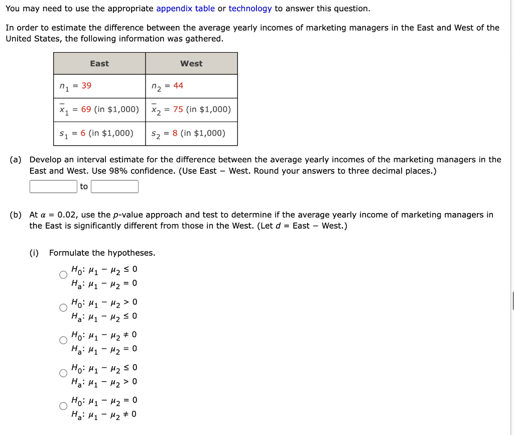 Solved You may need to use the appropriate appendix table or | Chegg.com