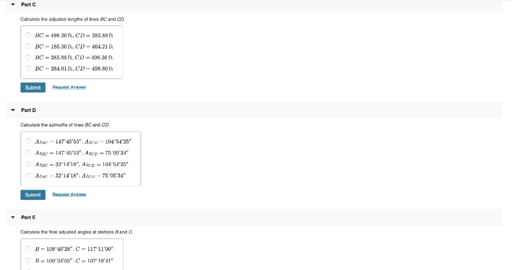 Solved Using the compass (Bowditch) rule, adjust the | Chegg.com