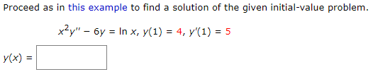 Solved Proceed as in this example to find a solution of the | Chegg.com