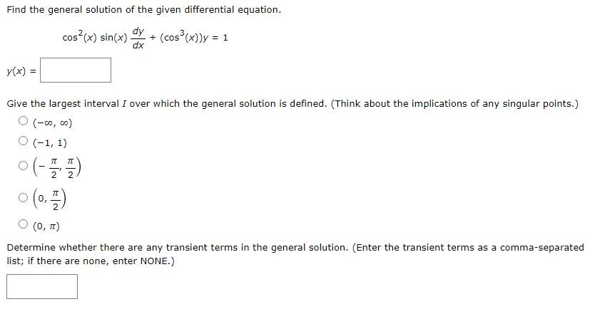Solved Find the general solution of the given differential | Chegg.com