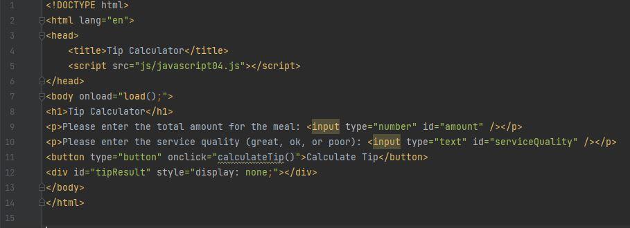 Solved I'm needing help getting my HTML and JS | Chegg.com