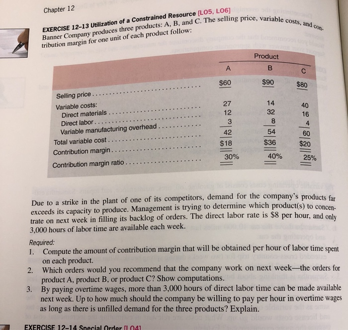 Solved Chapter 12 EXERCISE 12-13 Utilization of a | Chegg.com