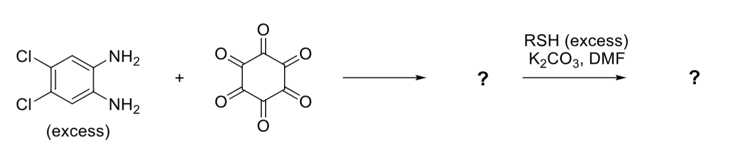 Solved CI NH2 RSH (excess) K2CO3, DMF ? ? CI NH2 (excess) | Chegg.com