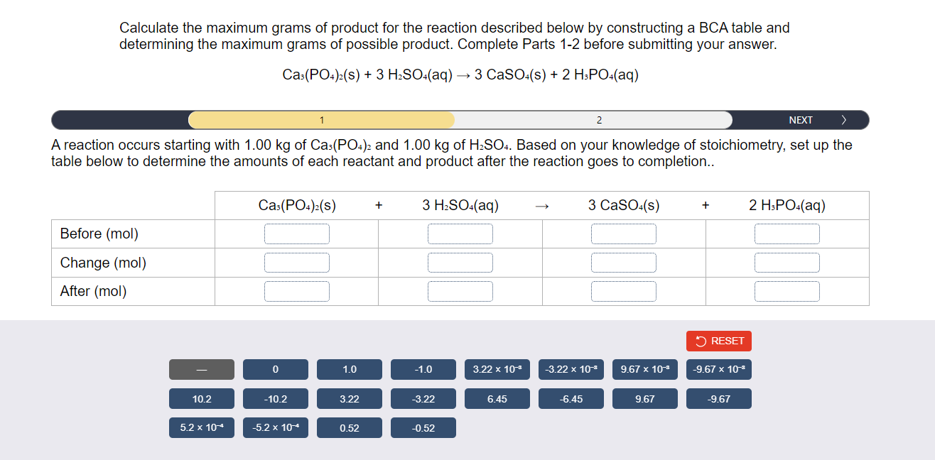 Solved Calculate the maximum grams of product for the | Chegg.com