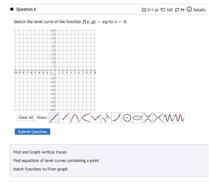 Solved Sketch the level curve of the function f(x,y)=xy for | Chegg.com