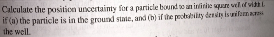 Solved Calculate the position uncertainty for a particle | Chegg.com
