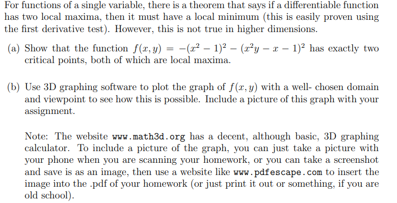 Solved For Functions Of A Single Variable There Is A T 3698