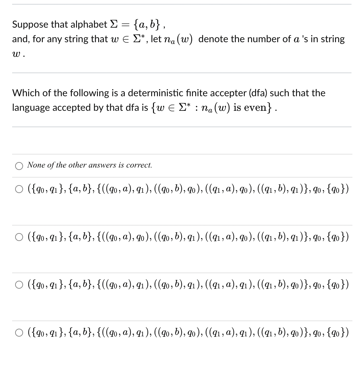 Solved Suppose that alphabet Σ={a,b},and, for any string | Chegg.com