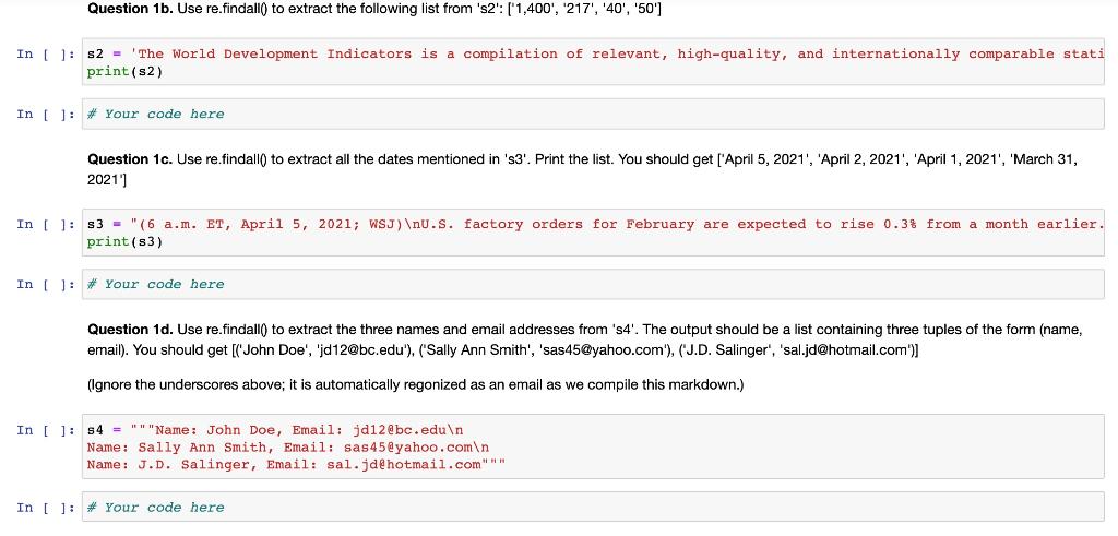 Solved Question 1. Regular expression basics [4pts] Examples | Chegg.com