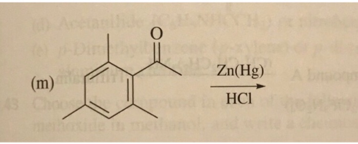 Solved Zn(Hg) HCl | Chegg.com