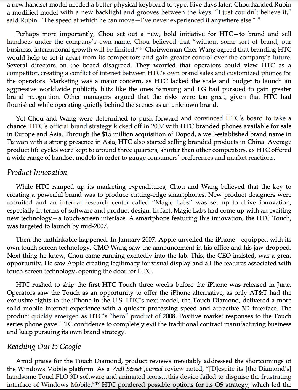 Solved HTC Corp. in 2012 HTC Corp., Asia's second largest | Chegg.com