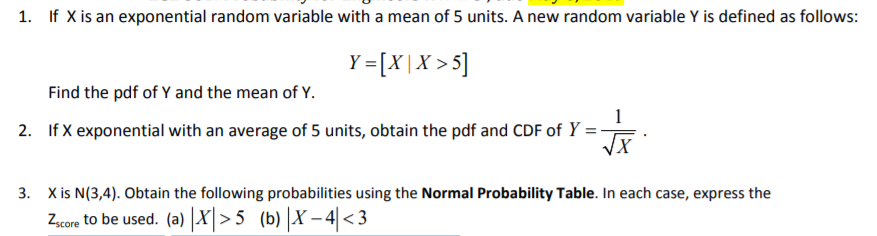 Solved If X is an exponential random variable with a mean of | Chegg.com