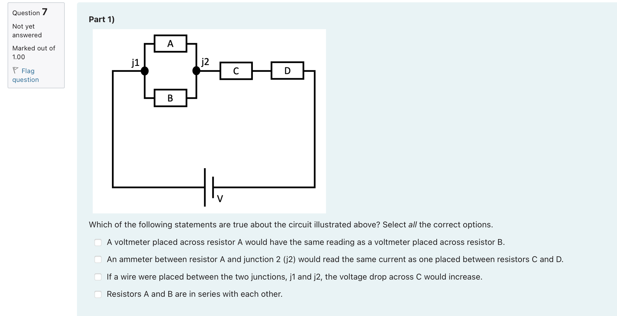 Solved Question 7 Part 1) Not yet answered Marked out of | Chegg.com
