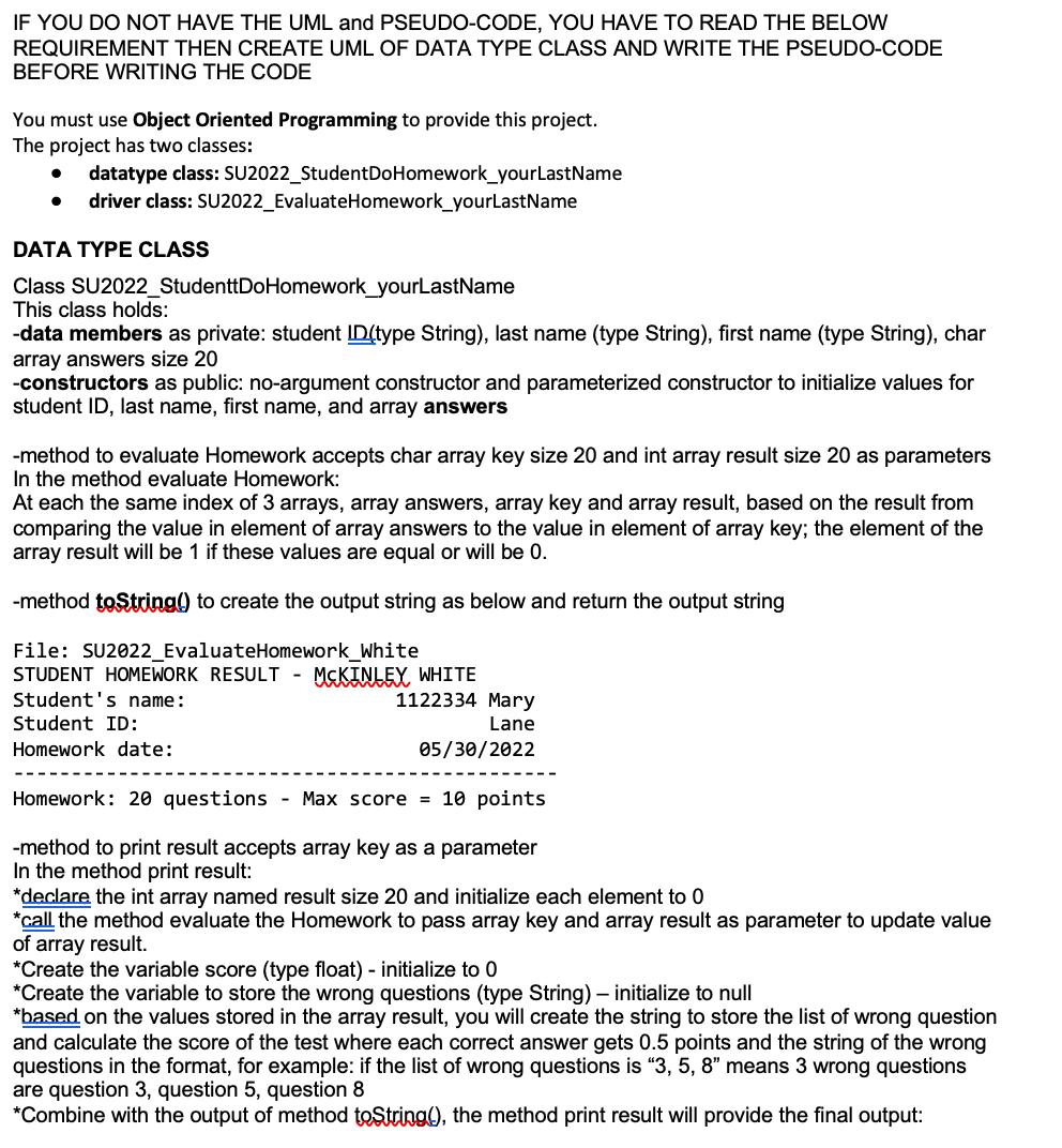 Solved java language answer carefully do NOT copy/paste from | Chegg.com