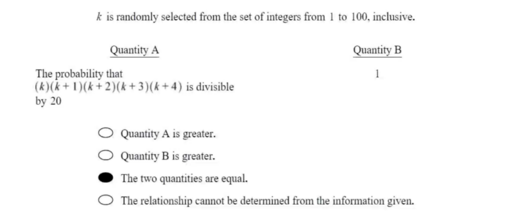 Solved k is randomly selected from the set of integers from | Chegg.com