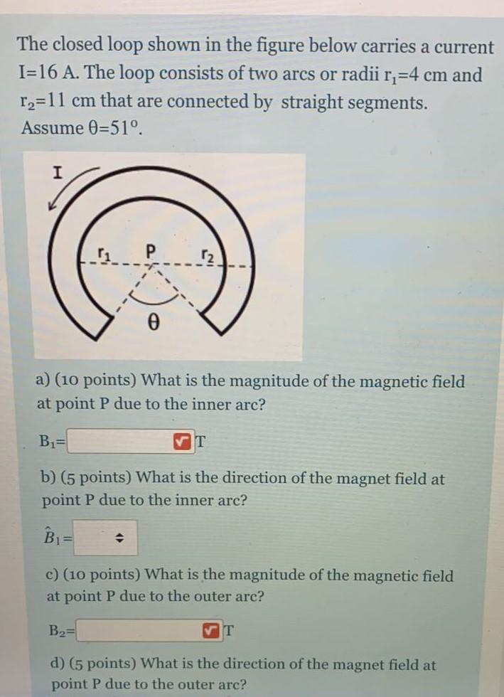 Solved The closed loop shown in the figure below carries a | Chegg.com