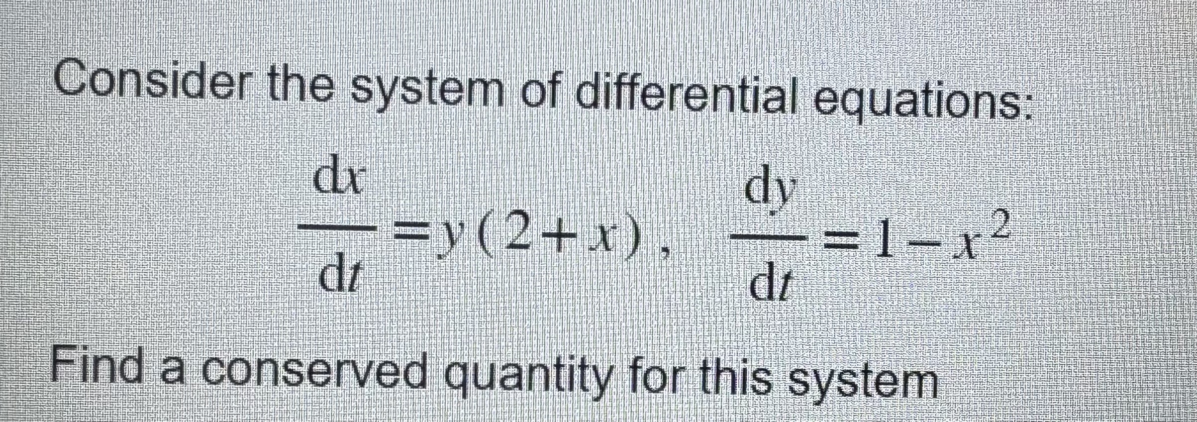 Solved Consider the system of differential | Chegg.com