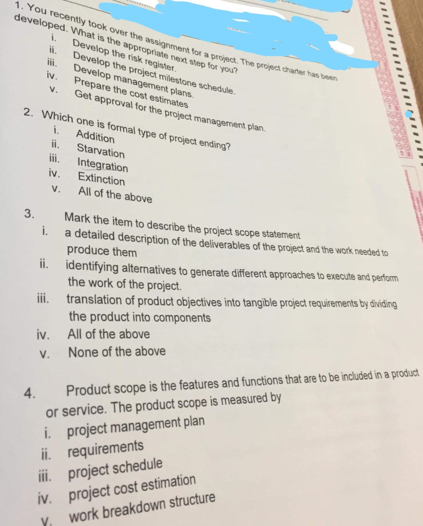 Solved 1. You recently took over the assignment for a | Chegg.com