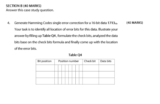 Solved SECTION B (40 MARKS) Answer this case study question. | Chegg.com