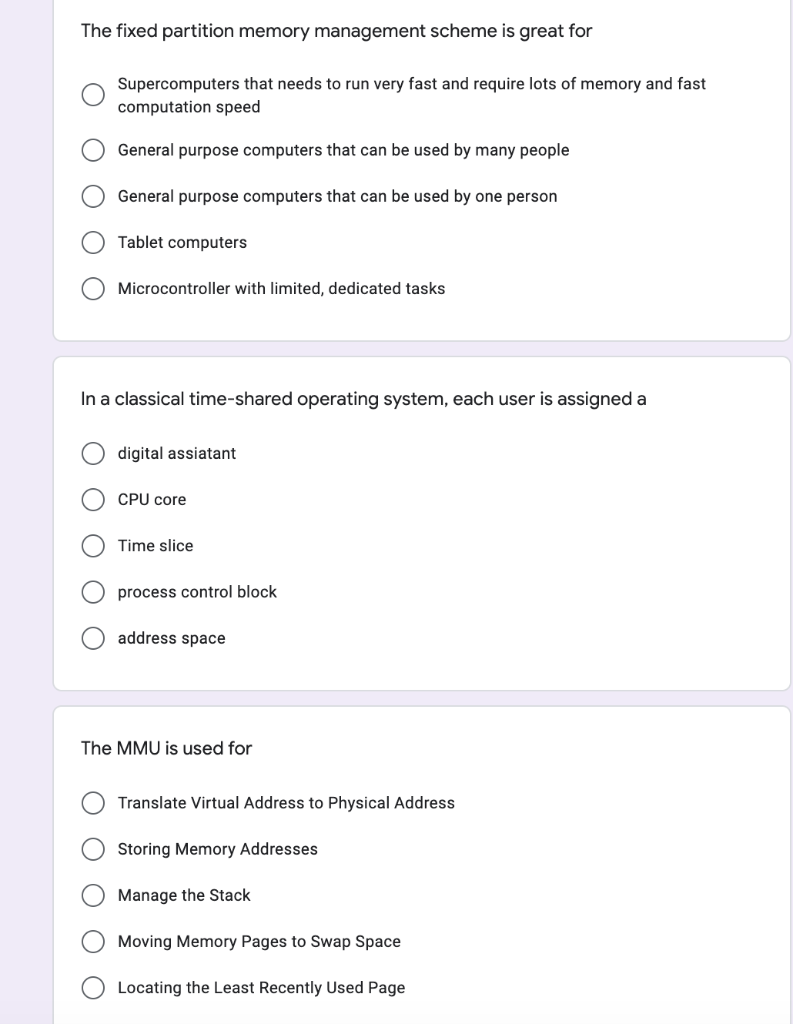 Solved In a Context Switch, the process's stack pointer will | Chegg.com