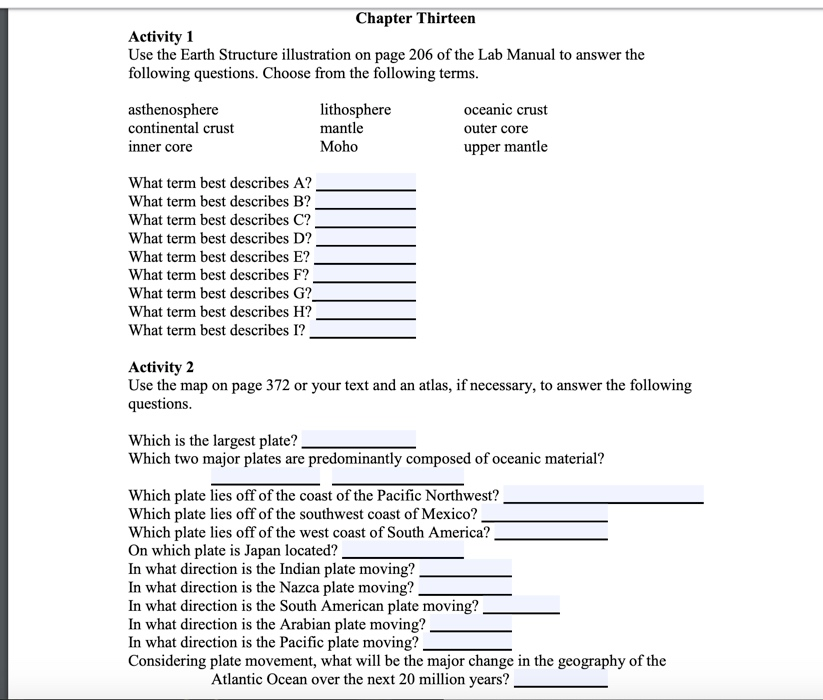Solved Activity 3 Using an atlas and the diagram below, | Chegg.com