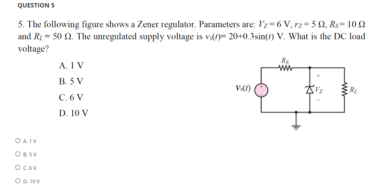 Solved 4. Apply the Zener diode in question 3 to design a | Chegg.com