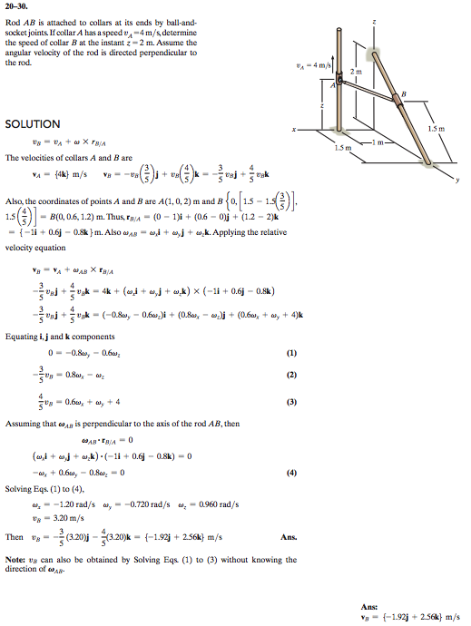 Solved Rod AB is attached to collars at its ends by | Chegg.com