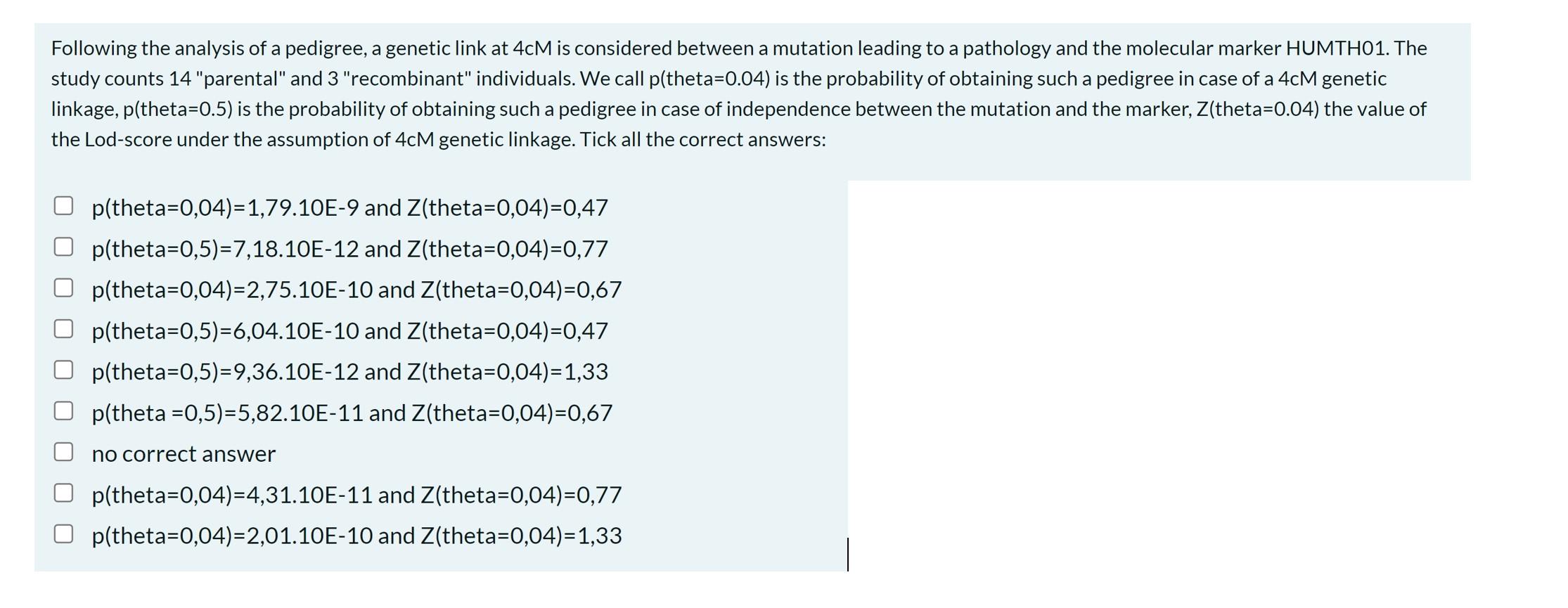 Solved Following the analysis of a pedigree, a genetic link | Chegg.com