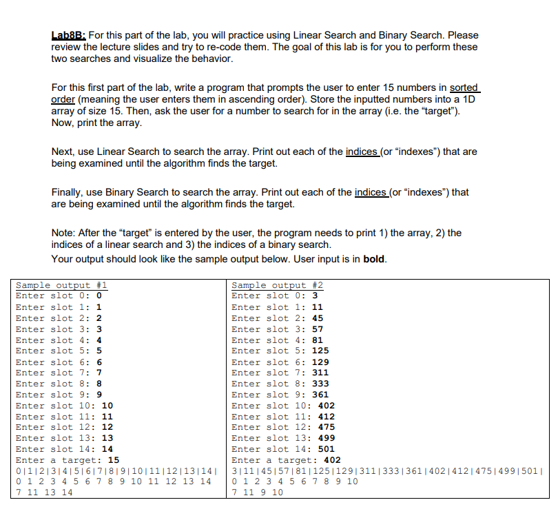 Solved Lab8B: For this part of the lab, you will practice | Chegg.com