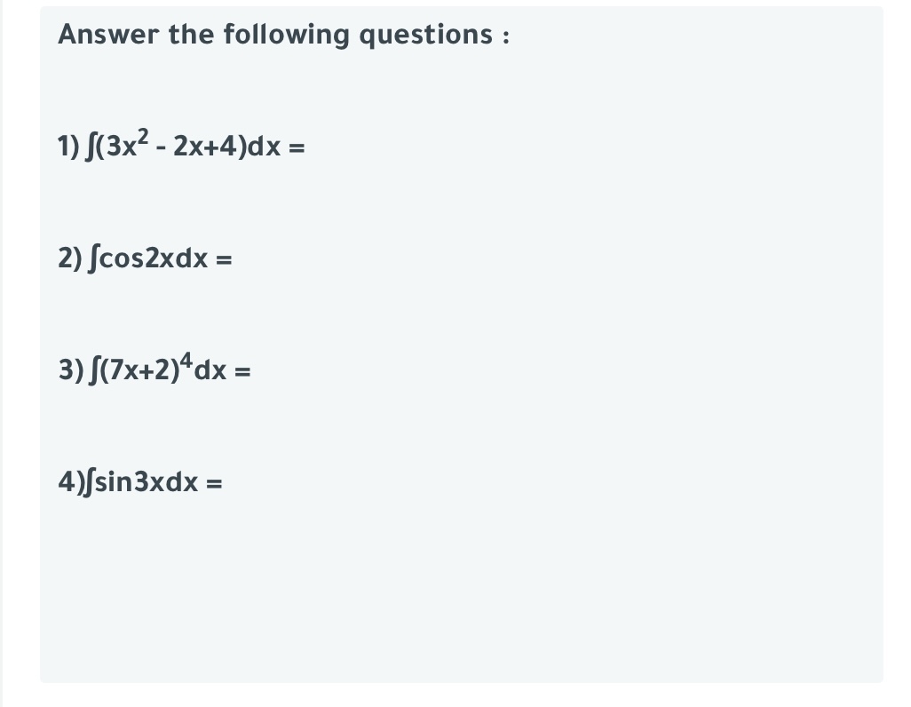 Solved Answer the following questions | Chegg.com