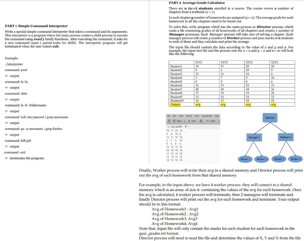 Solved PART 2 Average Grade Calculator There are n(n>1) | Chegg.com