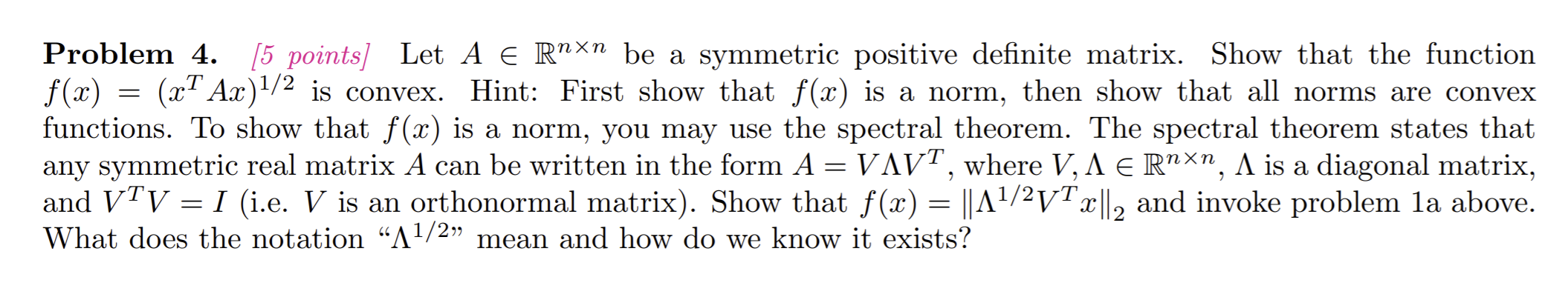 Solved Problem 4. 15 points) Let A E Rnxn be a symmetric | Chegg.com