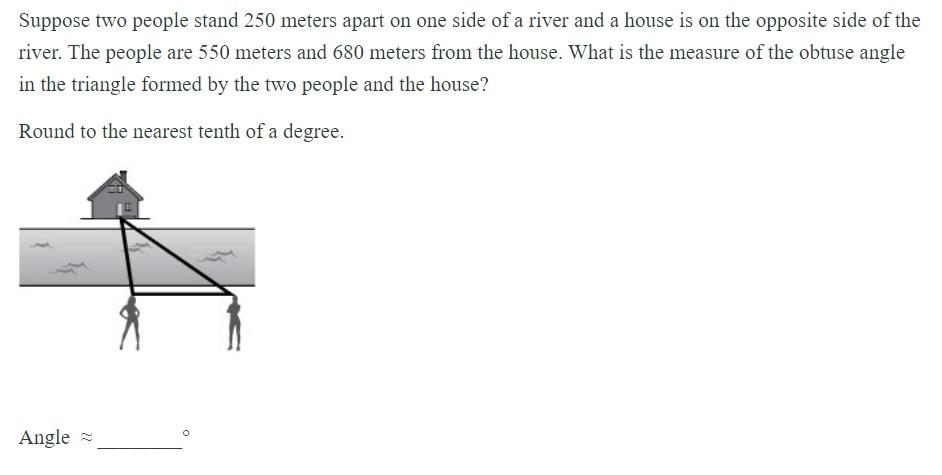 Solved Suppose two people stand 250 meters apart on one side | Chegg.com
