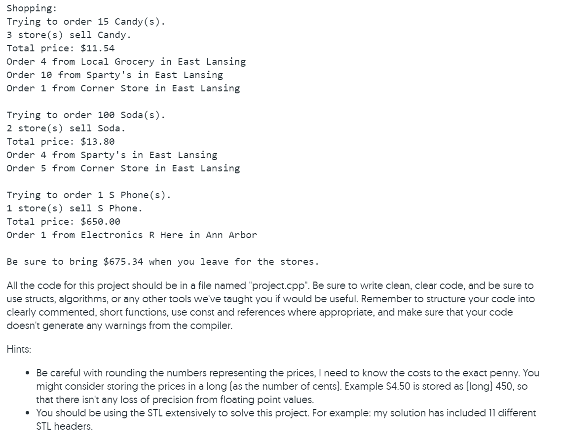 Solved For this project you'll be writing a program to help | Chegg.com