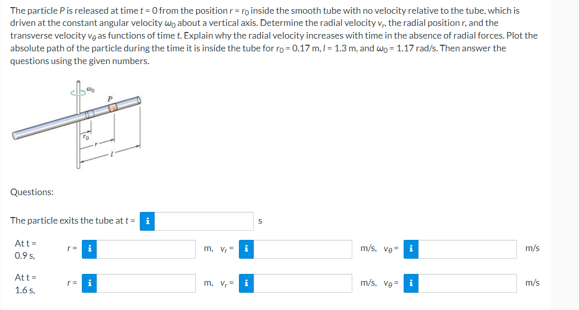 Solved The particle P ﻿is released at time t=0 ﻿from the | Chegg.com