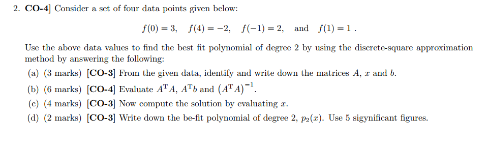 Solved Please answer all the question asap!!!!!!!!! CO-4] | Chegg.com