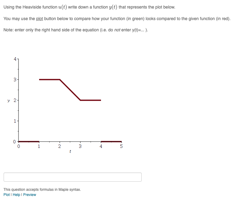 Solved Using the Heaviside function u(t) write down a | Chegg.com